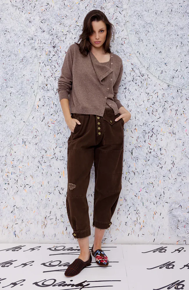 Maud Dainty Trucker Pant Chocolate – South Seas Trading